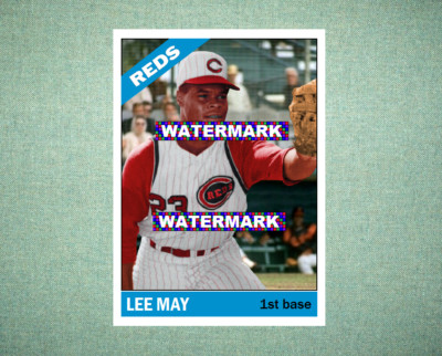 Lee May Cincinnati Reds 1966 Style Custom Baseball Art Card | eBay