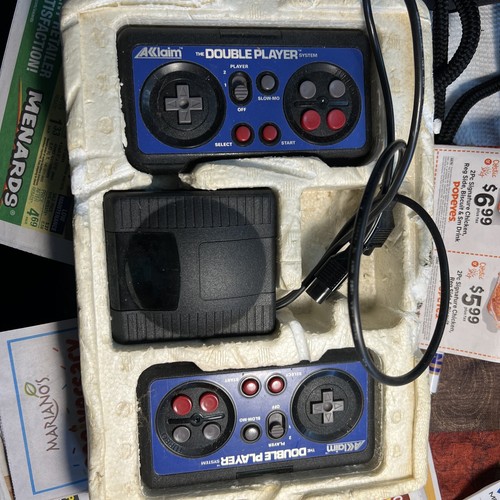 NES Nintendo Controller Akklaim Double Player System Wireless Blue Head ...
