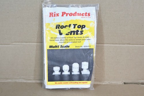 RIX PRODUCTS 628-610 HO O ROOF TOP BUILDING VENTS MODEL RAILWAY LAYOUT ...
