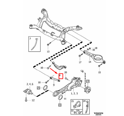 VOLVO V60 Bras de commande sup rieur arri re 31406753 NOUVEAU ORIGINE ...
