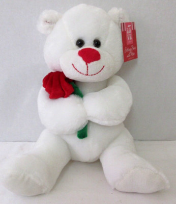 LOVE IS IN THE AIR PLUSH BEAR W/ ROSE | eBay