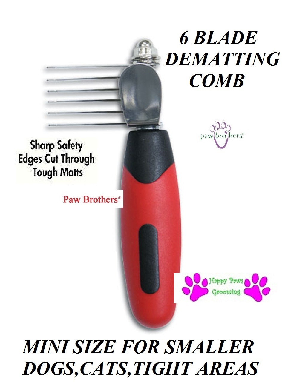 Pet GROOMING CAT Small DOG Mat Breaker MINI DEMATTING TOOL Comb Rake ...