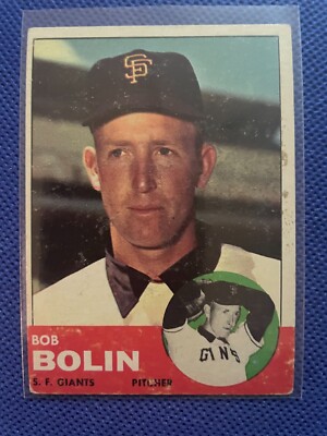 1963 topps # 106 BOB BOLIN | eBay