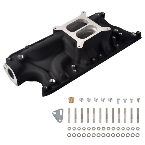 Intake Manifold Aluminum Dual Plane Black for Small Block Ford SBF 260 ...