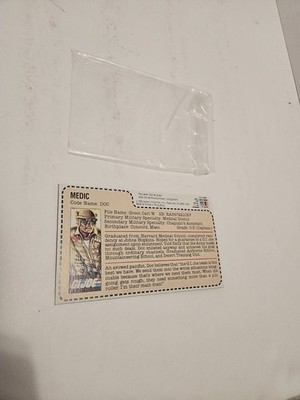 GI Joe Medic Doc 1983 1984 File Card Red Back | eBay