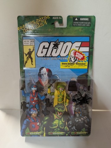GI Joe Cobra Valor Vs Venom Comic 3 pack Scrap Iron Serpentor Firefly ...