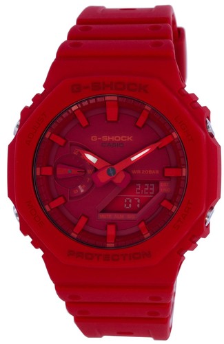 Casio G-Shock Red Dial Quartz 200M Men's Watch GA-2100-4A | eBay