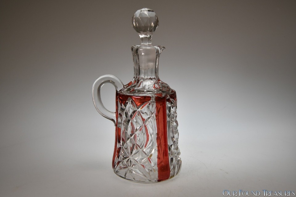 c. 1900 WIMPOLE by Unknown COLORLESS / RUBY STAINED Catsup Cruet - a | eBay