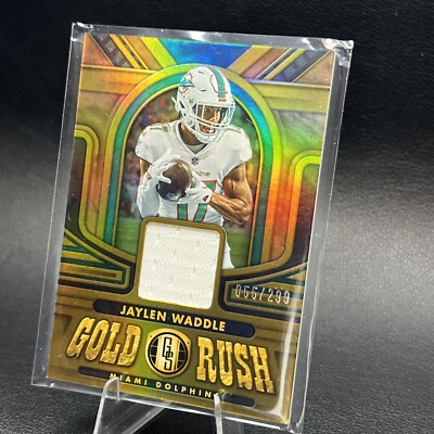 2023 Panini Gold Standard Jaylen Waddle Gold Rush /299 DOLPHINS #GR-JW ...