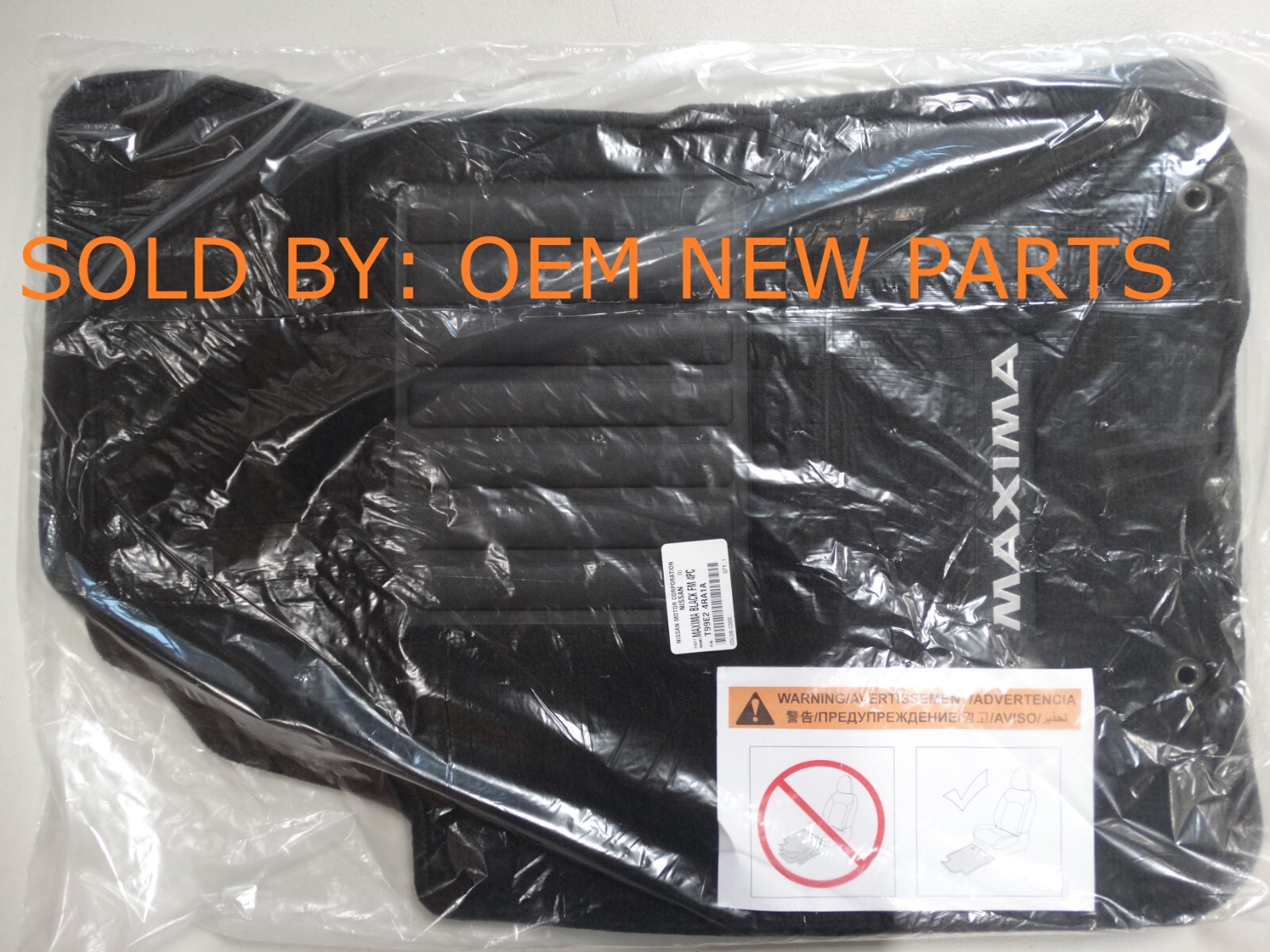 New OEM Black Floor Mats Nissan Maxima 2016-2023 T99E2-4RA1C 4 piece ...