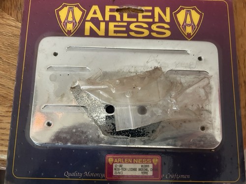 Arlen Ness Chrome License Plate Backing 12-103 New*** | eBay