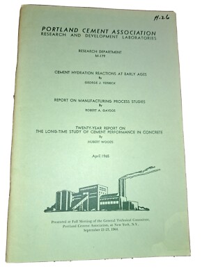 BOOK CEMENT PCA M 179 April 1965 3 REPORTS | eBay