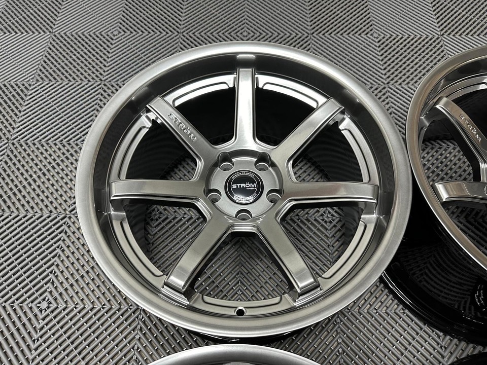 18" Strom DS-15 Alloy Wheels Hyper Black 5x114.3 Lexus IS200 IS300 ...