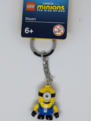 LEGO DISNEY MINIONS STUART RISE OF THE GRU MINIFIGURE KEYRING KEYCHAIN ...