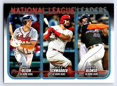 2024 Topps Series 1 National League Leaders Home Runs #260 Matt Olson ...