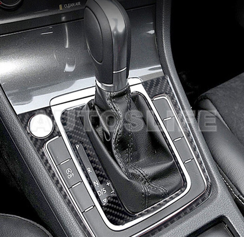 Carbon Fiber Center Gear Shift Box Frame Trim Cover For VW Golf 7 GTI ...