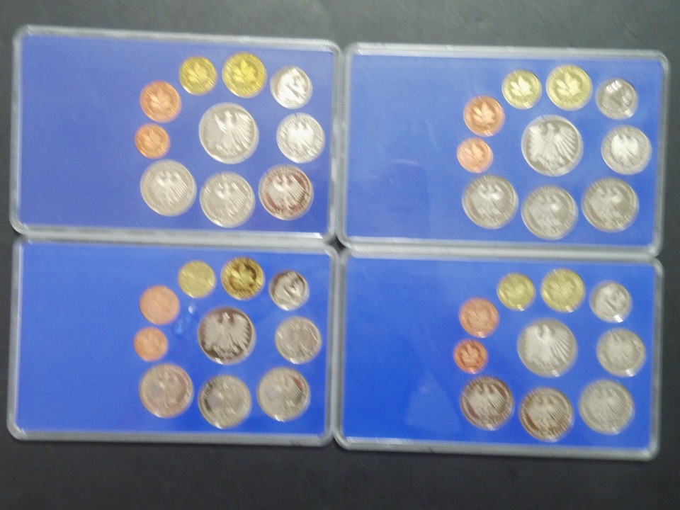 BRD - 4 x KMS - DFGJ - PP - 1 Pfennig bis 5 DM - 1990 | eBay.de