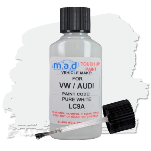 M.A.D VW PURE WHITE LC9A PAINT TOUCH UP KIT 30ML GOLF POLO UP PASSAT ...