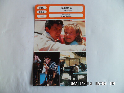 CARTE FICHE CINEMA 1987 LA BAMBA Lou Diamond Phillips Esai Morales De ...