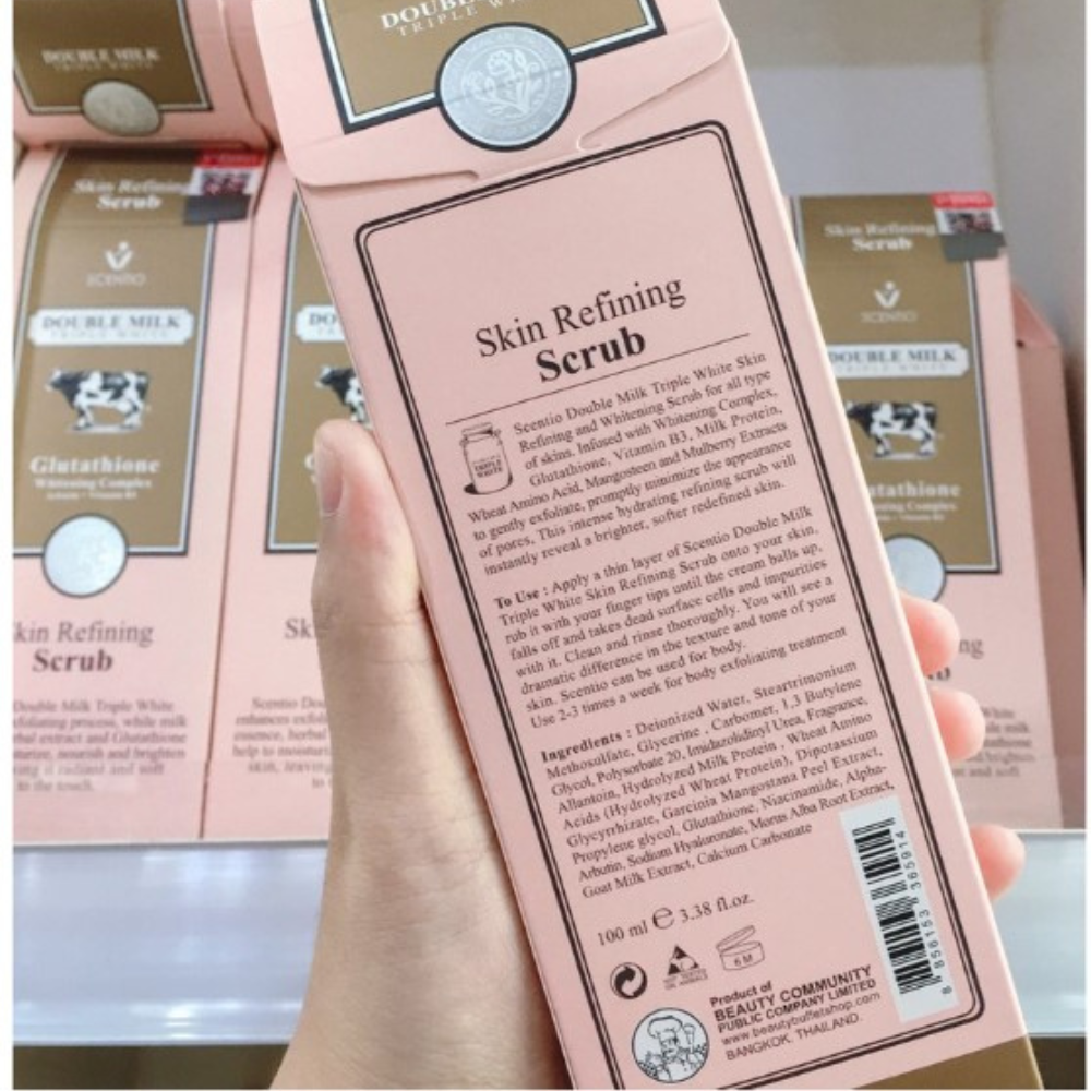 Beauty Buffet Scentio Double Milk Triple White Skin Refining Gel Scrub ...