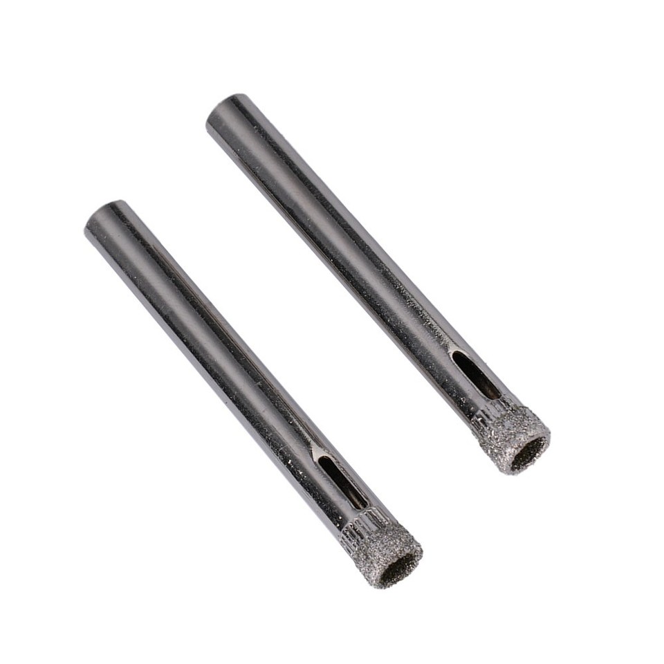 6mm Emery Coated Glass and Tile Drill Bit Set 10 Pieces with Metal ...