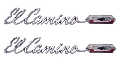 65 1965 Chevy El Camino Rear Quarter Panel Trim Chrome Emblems Scripts ...