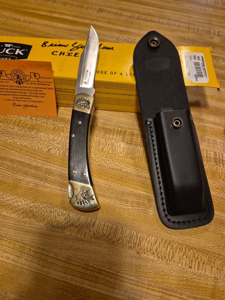 BUCK 110 USA KNIFE * YELLOWHORSE CUSTOM CHIEF | eBay
