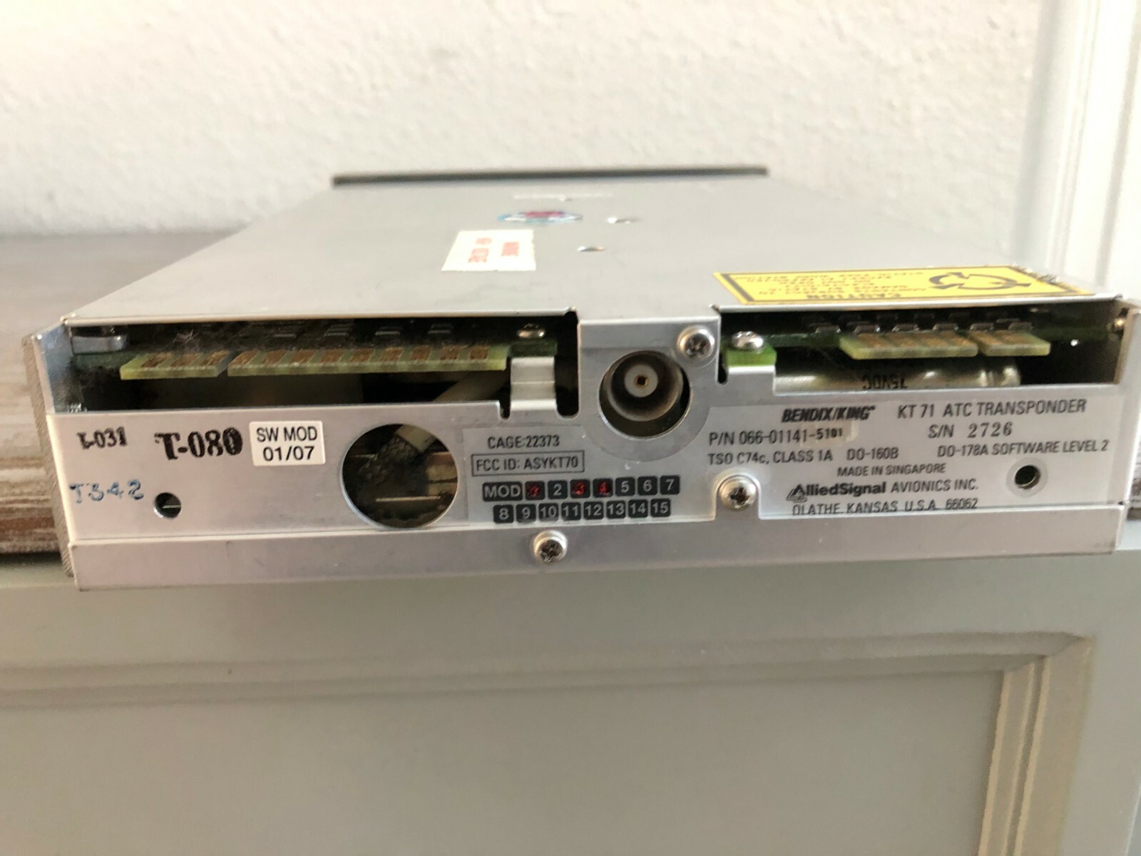 BENDIX/KING KT 71 TRANSPONDER P/N 066-01141-5101 WITH EASA FORM 1 | eBay