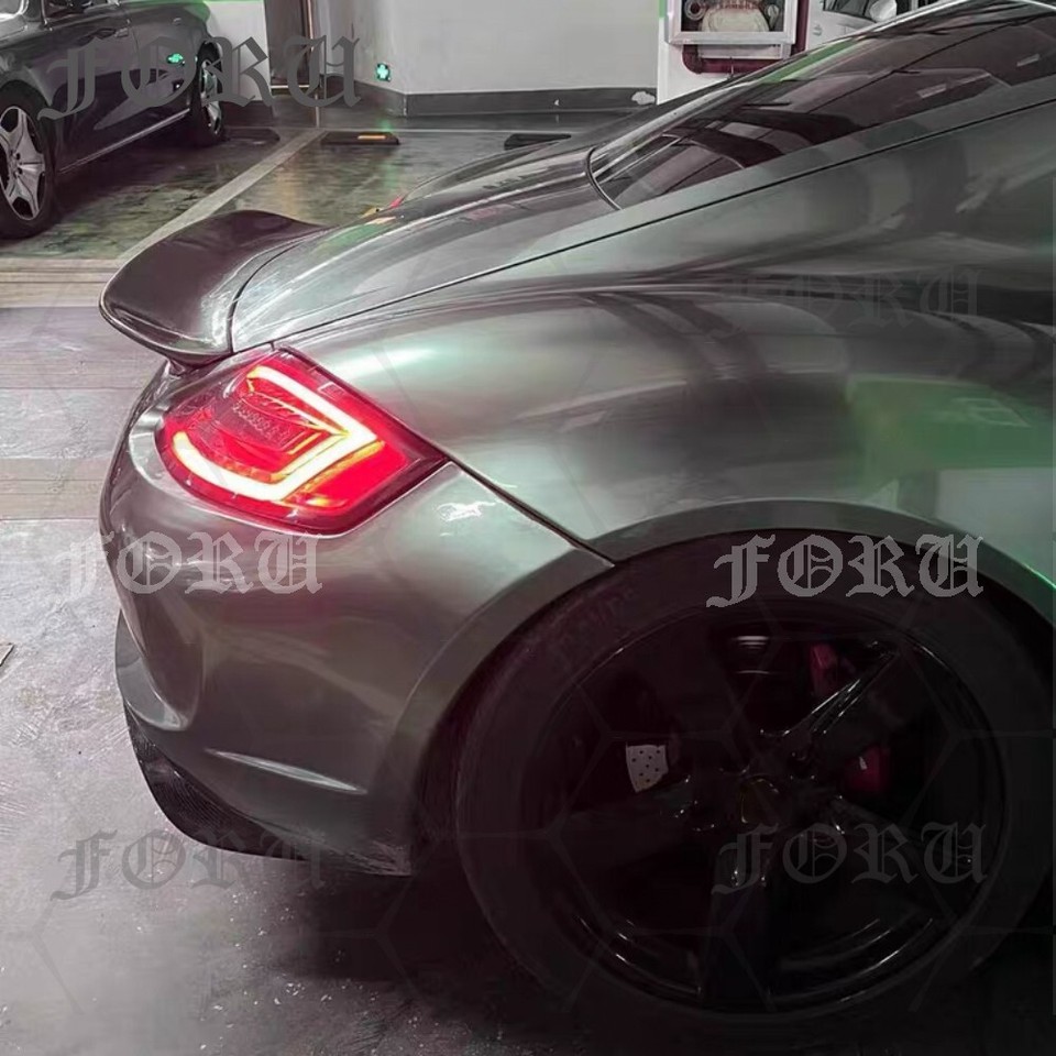 Real Carbon Fiber Ducktail Spoiler Rear Wing for 987 Porsche Cayman S ...