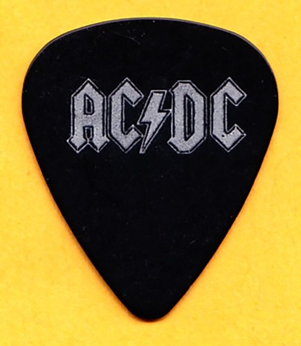 AC/Dc Promozionale Nero/Argento Mono-Lato Chitarra Pick - 1997 Bonfire ...