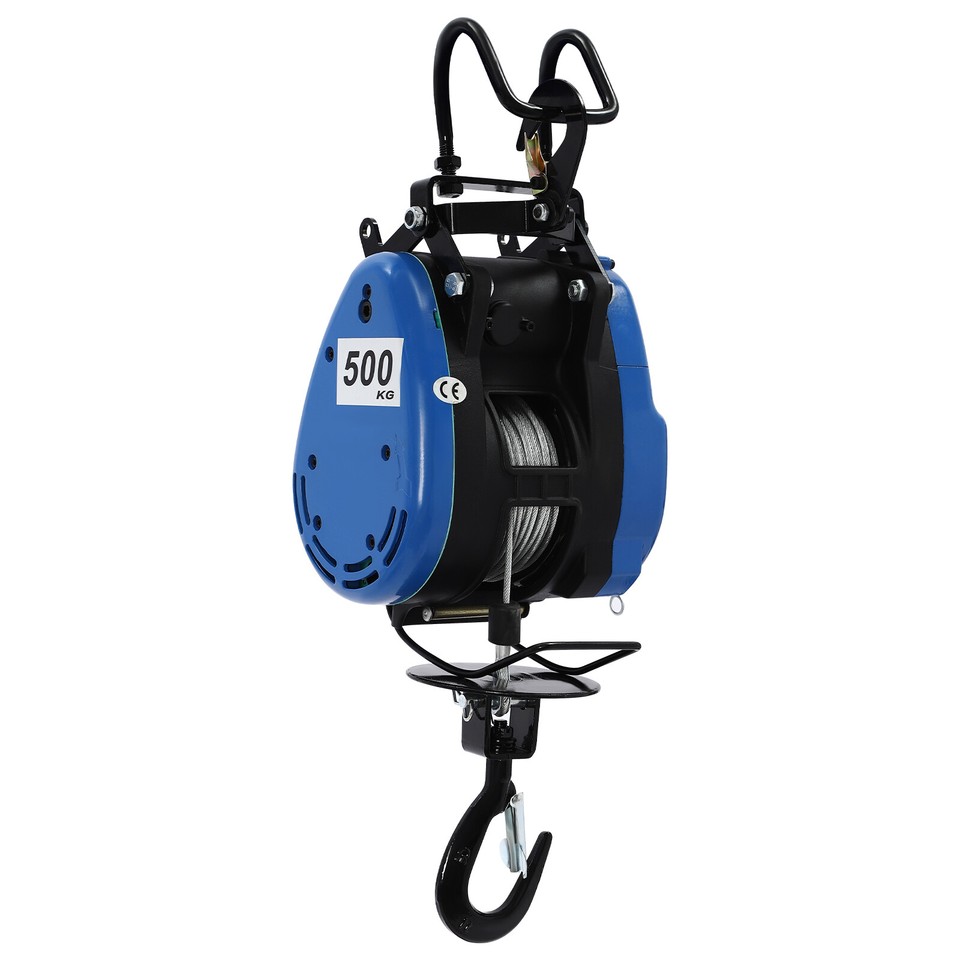 1500W Power Electric Hoist 500kg Heavy-Duty Electric Hoist Wired Remote ...