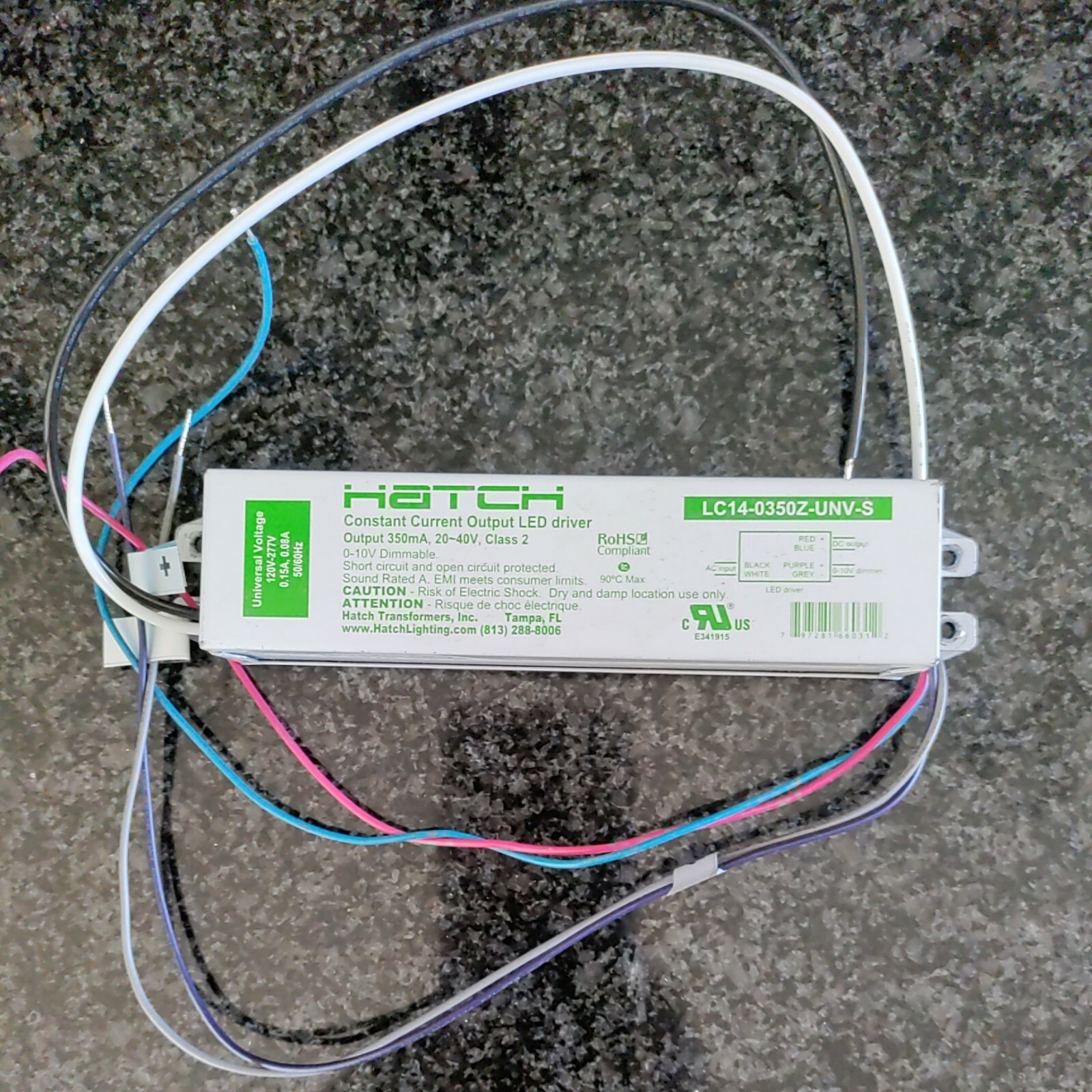 LC14-0350Z-UNV-S Hatch Driver LED Driver Type Constant Current Class 2 ...