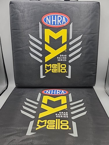 Set of 2 NHRA Mellow Yellow Padded Stadiom Bleacher Seat Cushions Drag ...