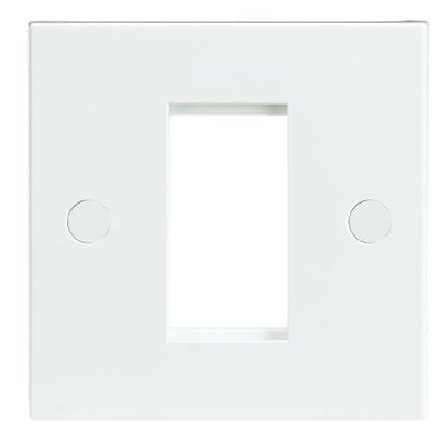 Modular Faceplate Wall Outlet Data Plate Single 1 Gang White NET1GWH ...