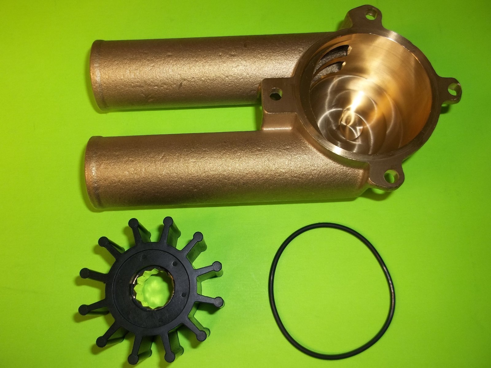 ALL METAL Raw Water Sea Pump Impeller Housing 3858115 volvo penta 4.3 5 ...
