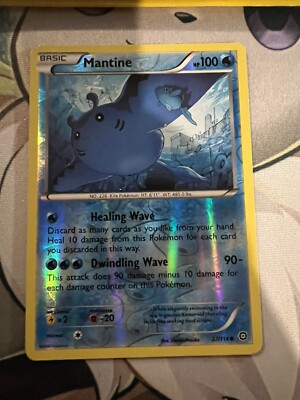 1x Mantine - 27/114 - Common - Reverse Holo XY Steam Siege Pokemon Near ...