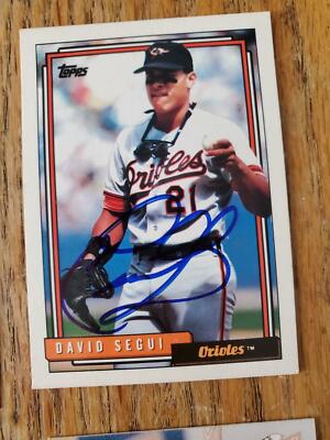 David Segui ~ Baltimore Orioles ~ 1992 Topps ~ Signed Autographed Card ...