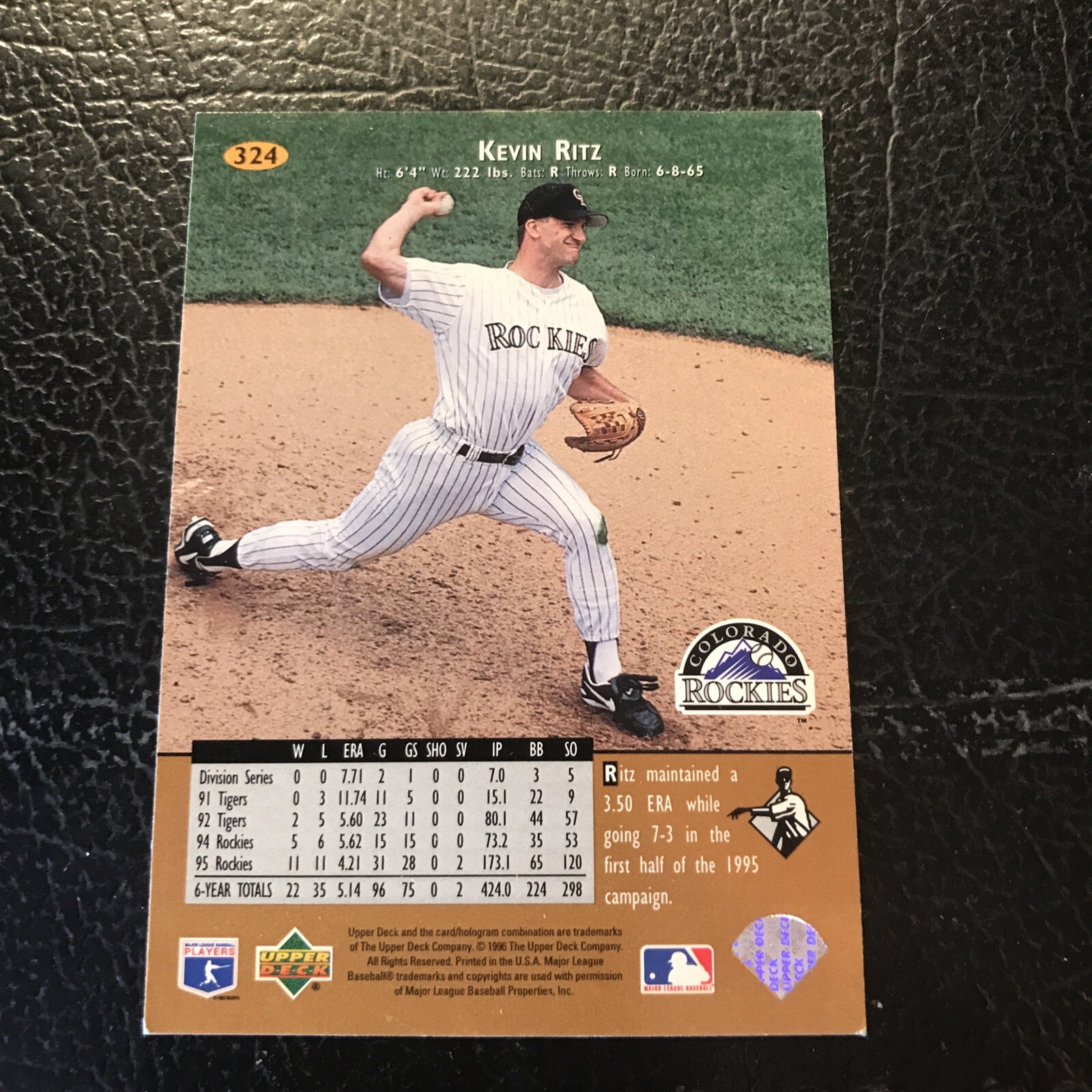 1996 Upper Deck - #324 Kevin Ritz for sale online | eBay
