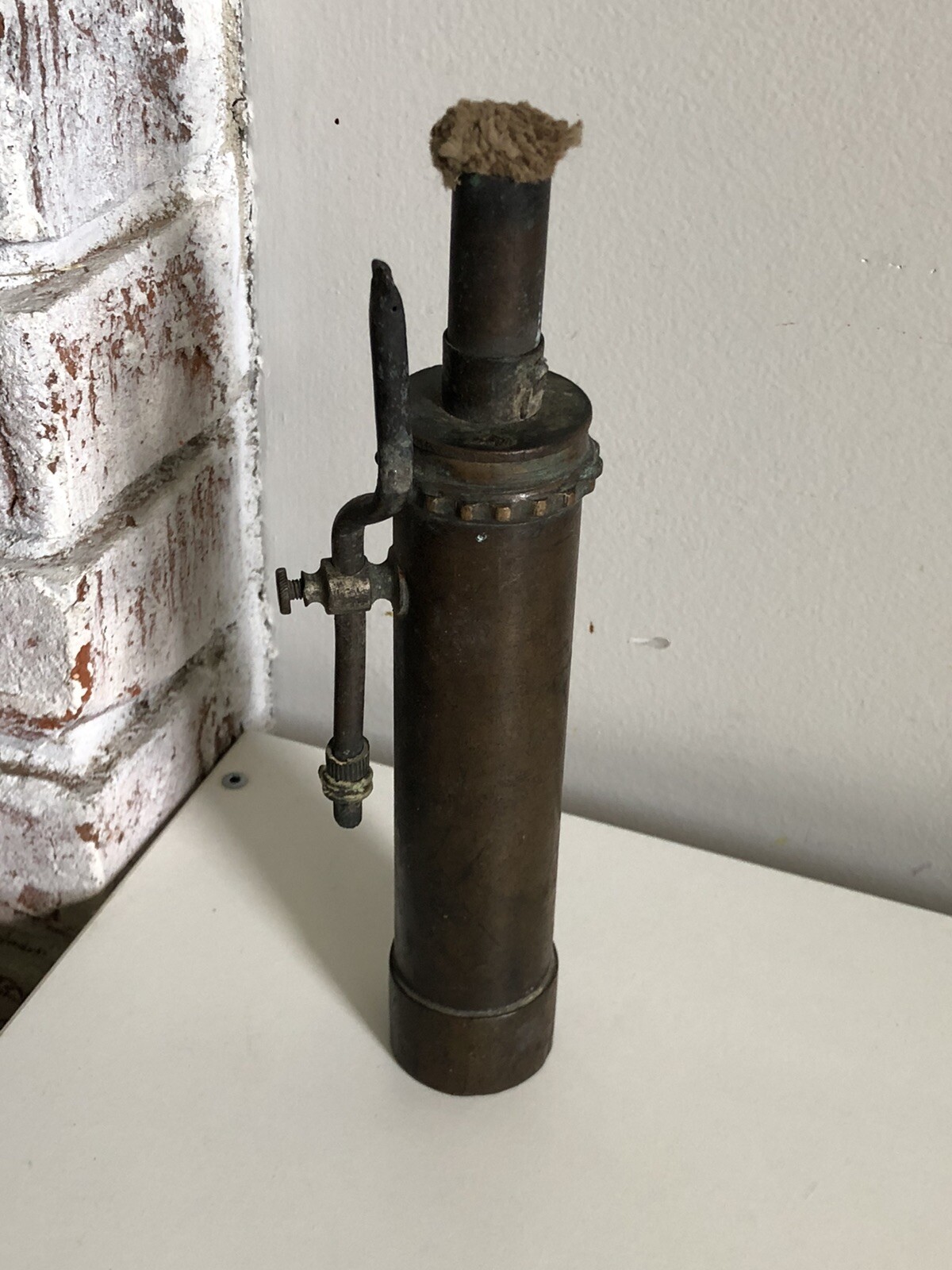 Antique Railroad Torch Hand Flare Lantern with Wick, Heavy Solid Brass ...