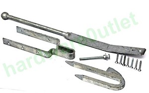 Heavy Duty Field Spring GATE LATCH SET 3" Gates Galvanised Fixings Gate ...