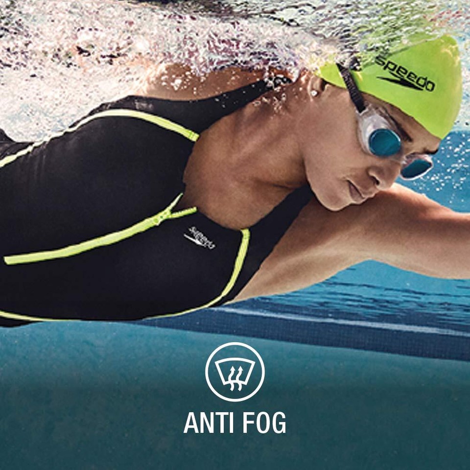 Speedo Smoke Ice Safety Goggles UV Protection Anti-Fog Soft Frame ...