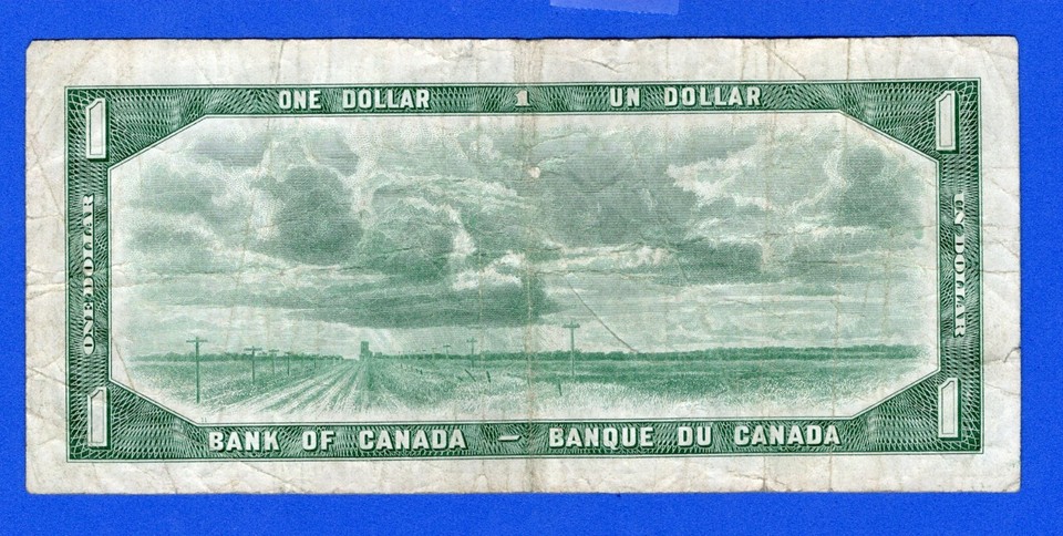 CANADA $1 1954 BC-29b / P-66b QE II Circulated DEVIL'S FACE 👿 M/A ...
