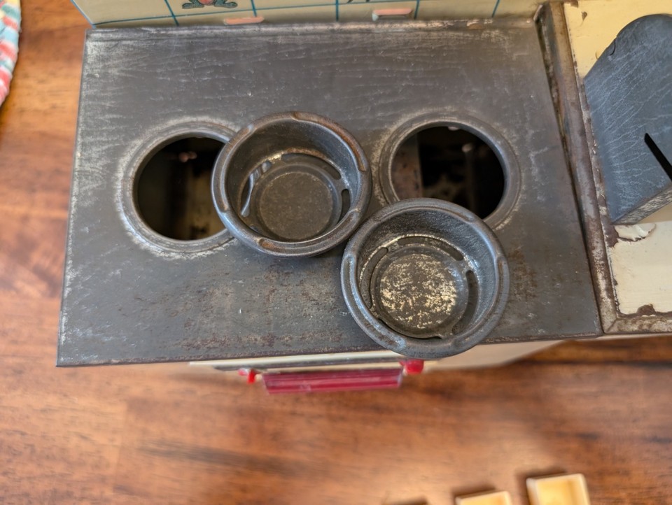 Rare VTG 50's Martin Fuchs Tin Kitchen Play Set Disney Doll's Kitchen ...