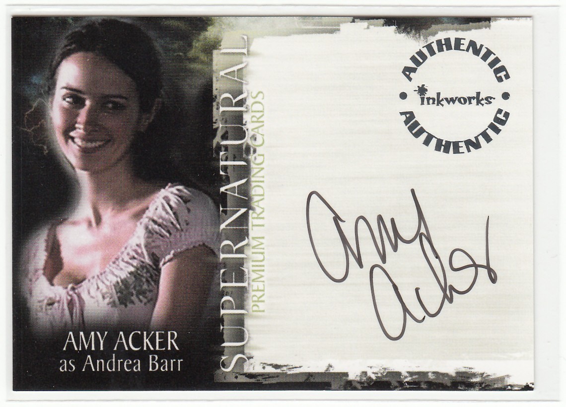 SUPERNATURAL - AUTOGRAPH AUTO CARD A-3 - AMY ACKER as ANDREA BARR | eBay