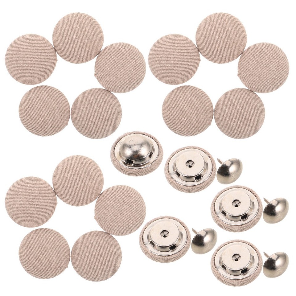 20pcs Baseball Cap Buttons: 17 mm Top Replacement Cloth Covered Buttons ...