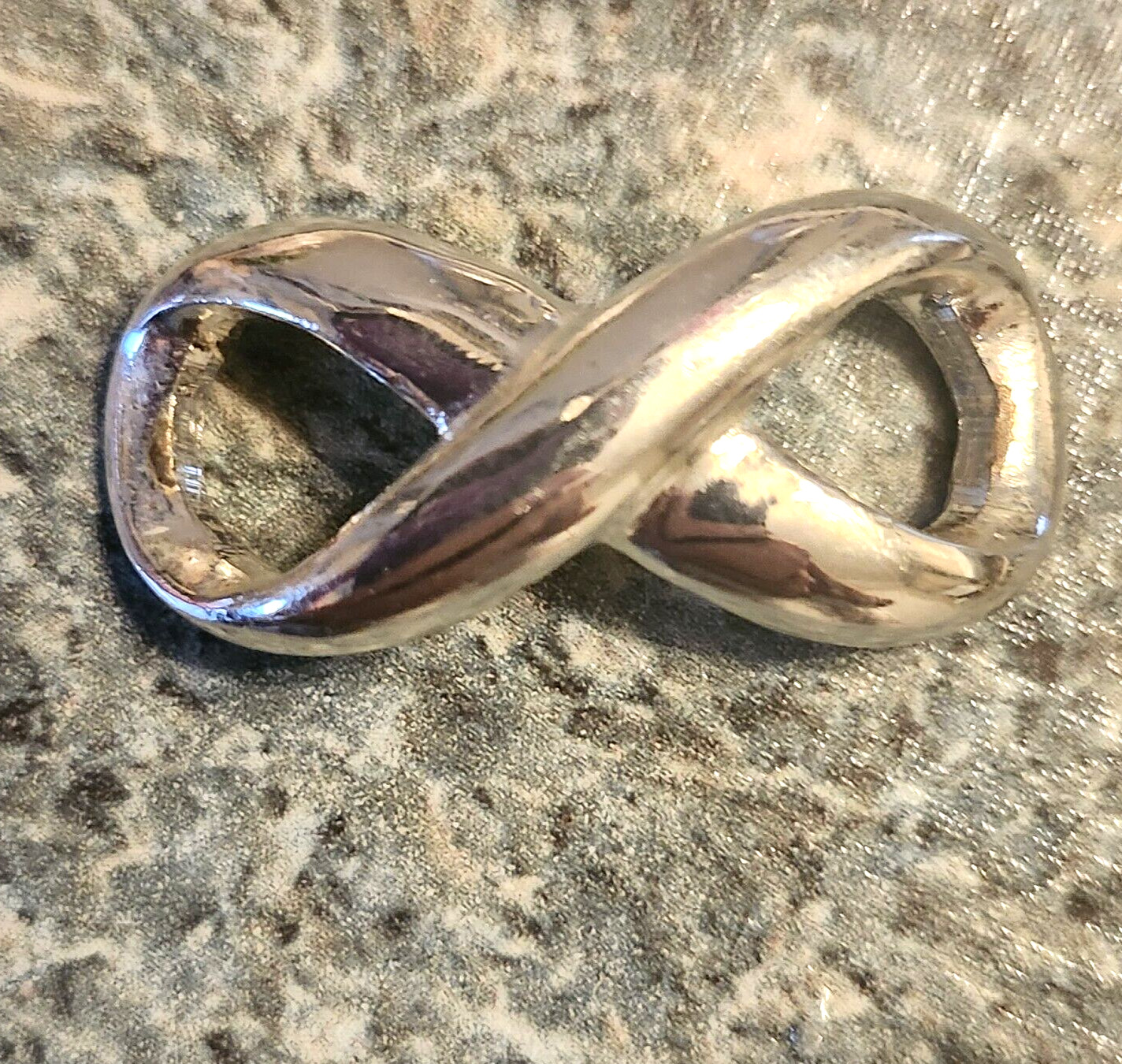 Infinity Symbol Silver-Toned Slide for Omega Necklace - Gem