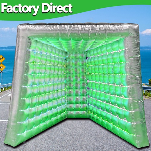 Inflatable Photo Booth Enclosure LED Backdrop Silver Wall for Glow ...
