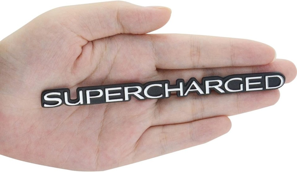 2X Supercharged Emblem Universal 3D Badge Super Charged Logo Nameplate ...