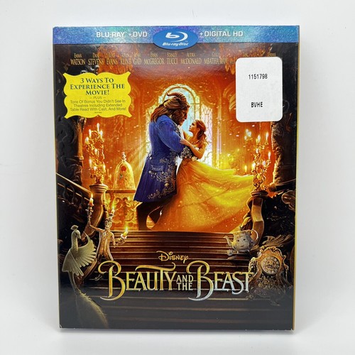 Beauty and the Beast 2017 Blu Ray/DVD Digital HD Live Action Disney w ...
