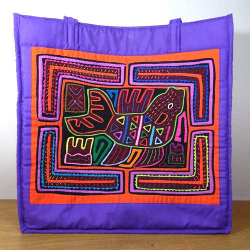 Kuna GUNA MOLA tote-shoulder-shopping BAG fish or dolphin [Boston ...